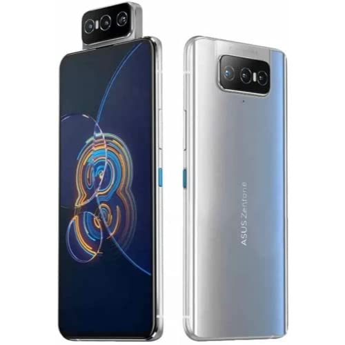 ASUS Zenfone 8 Flip ZS672KS 5G Dual 128GB 8GB RAM Factory Unlocked (GSM Only | No CDMA - not Compatible with Verizon/Sprint) International Version - Silver