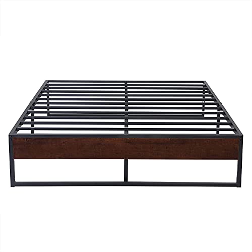Einfach Queen Size 14 Inches Metal Platform Bed Frame, Mattress Foundation with Metal Slat Support, No Box Spring Needed, Easy Assembly