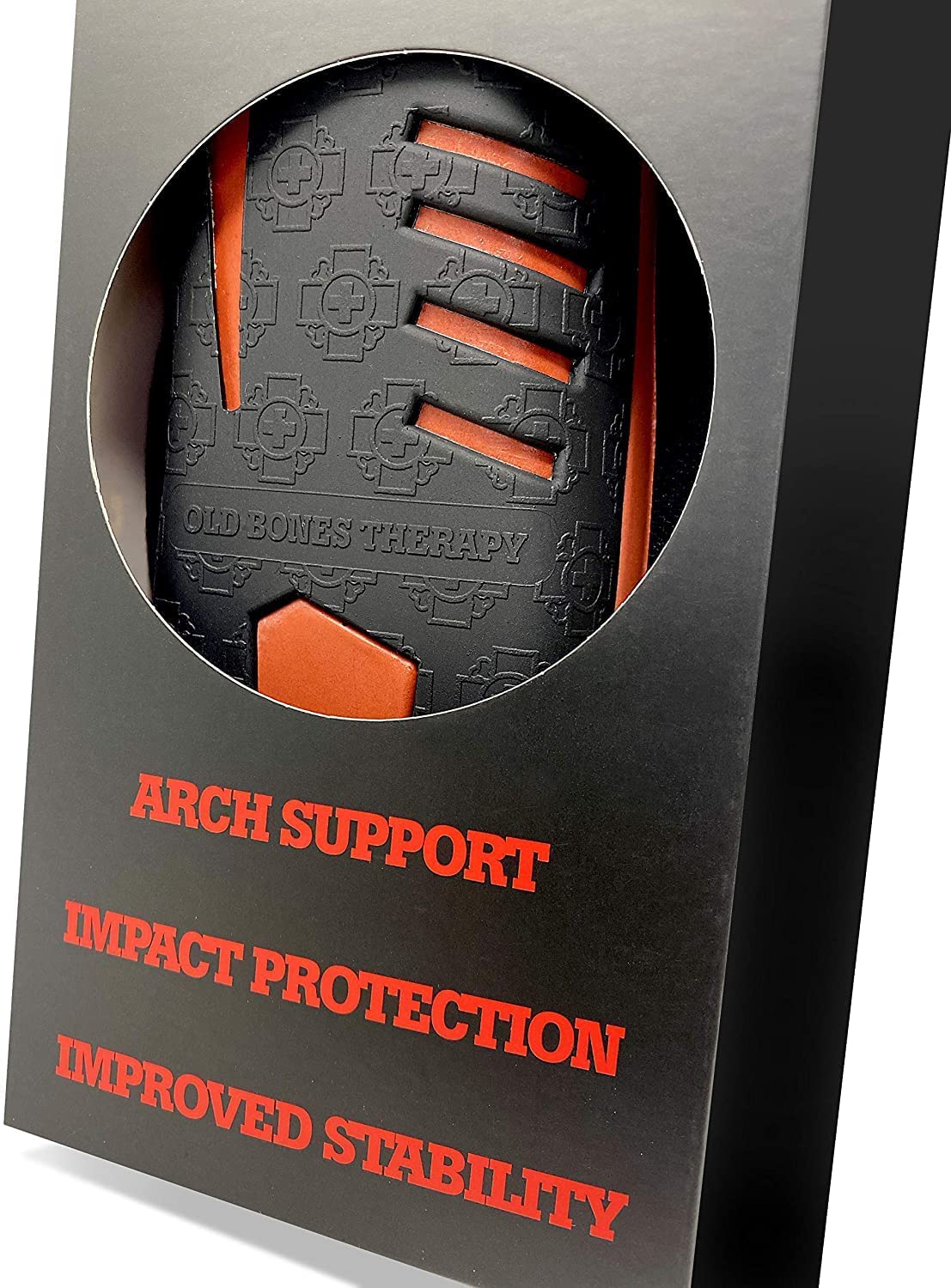 Old Bones Therapy Shock Absorbing Foot Insoles - Impact Protection, Arch Support and Improved Stability - Orthotic Insoles for Skateboarding, BMX, Motocross, Snowboarding and Ruling at Life (XXL)