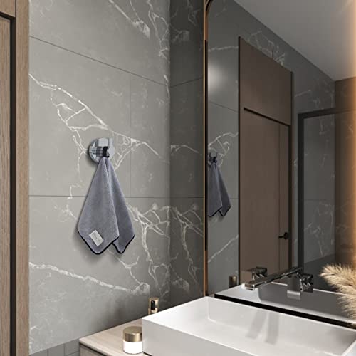 JASSFERRY Single Dual Towel Hooks Wall Mounted Bathroom Closets Coat Clothes Heavy Duty Robe Hook Holder Bathroom, Polished Chrome (Single Hook A)