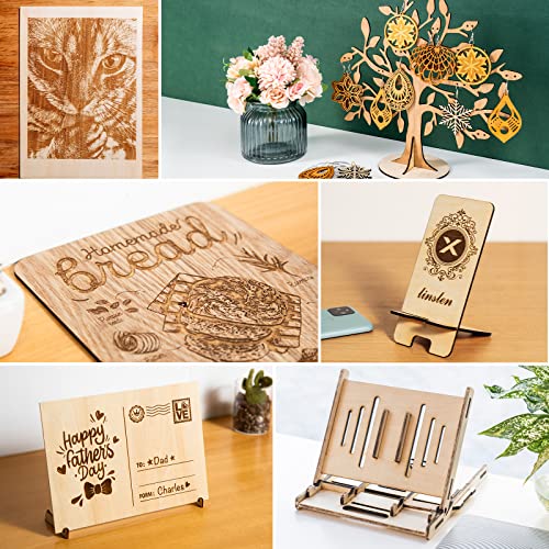 xTool Selected Mahogany Plywood 30 PCS, 1/8" Thin Wood Sheets 12" x 12" A/B Grade Mahogany Wood for Crafts, Laser Cutting & Engraving, Unfinished Wood Pieces for Crafts & for DIY Decorations