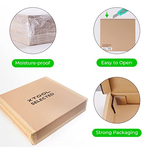 xTool Selected Mahogany Plywood 30 PCS, 1/8" Thin Wood Sheets 12" x 12" A/B Grade Mahogany Wood for Crafts, Laser Cutting & Engraving, Unfinished Wood Pieces for Crafts & for DIY Decorations