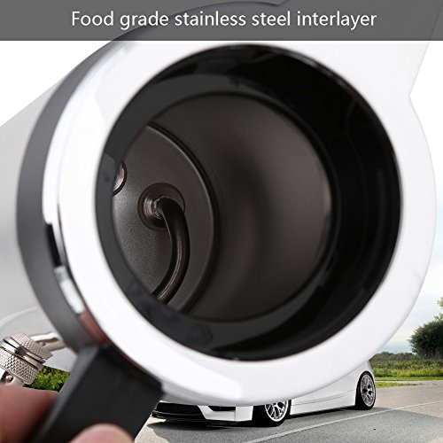 Car Kettle Boiler 450ml Car Heating Travel Cup Stainless Steel Mug Car Coffee Cup Warmer with DC 12V Charger for Car