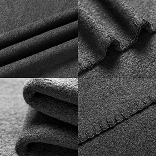 SeaBeauty Cozy Fleece Blanket Bulk-(Pack of 6) Comfortable Fleece Throw Blanket Suitable for Home Bed Sofa Office Camping and Pet-Friendly Warm and Breathable Black, Pack of 6-50 x 60 Inch