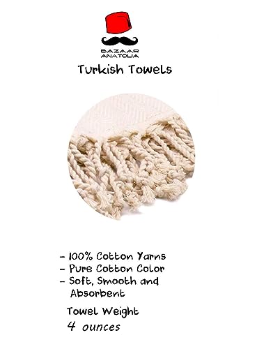 Bazaar Anatolia Turkish Hand Towels for Bathroom Set of 2 | 33"x19", Cotton | Bathroom & Decorative Hand Towels for Kitchen Dishcloth, Tea, Yoga, Face, Gym - Mat Black
