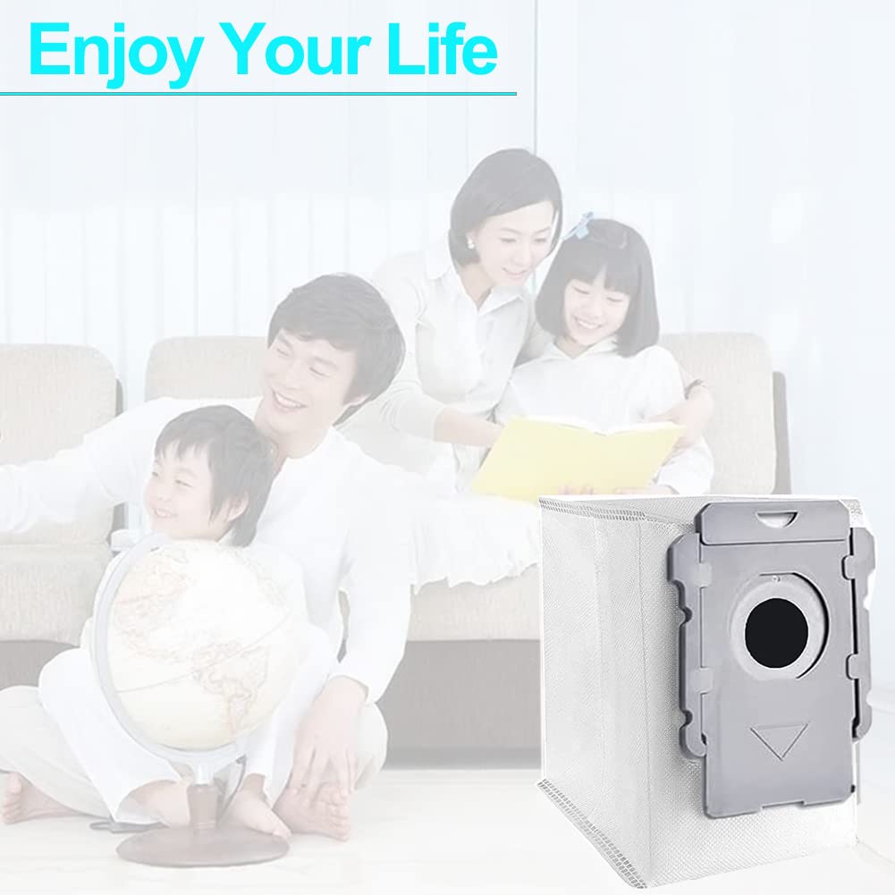 12 Packs Vacuum Bags for iRobot Roomba i3, i3+, i4, i4+, i6, i6+ i7, i7+, i7Plus, i8, i8+, j7, j7+, s9, s9+, s9Plus, i and s Series Clean Base Automatic Dirt Disposal Bags