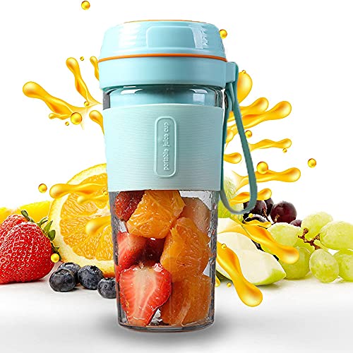 NB Portable Blender USB Rechargeable,Mini Blender For Shake and Smoothies,Travel Blender Portable Juicer, Made with BPA-Free Material,10 oz(Blue)