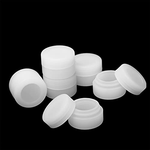 Silicone Mini Container 3ML Storage Jar Oil Kitchen Wax Round Concentrate Box Multi Use Clear(100pcs)