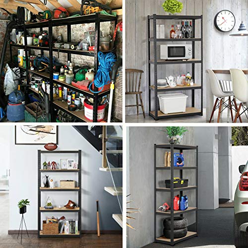 Autofather Heavy Duty 5 Tier Boltless Shelving Unit Greenhouse Garage Utility Home Storage Rack 59" x 28" x 12"