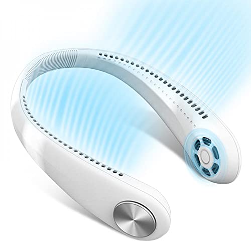 2023 Bladeless Hanging Neck Fan Portable Sport Fan, Personal Fan, Rechargeable USB Fan Adjustable Width Cooling Neck Fan with 3 Speeds for Yard Work, Concerts, Outdoor and more