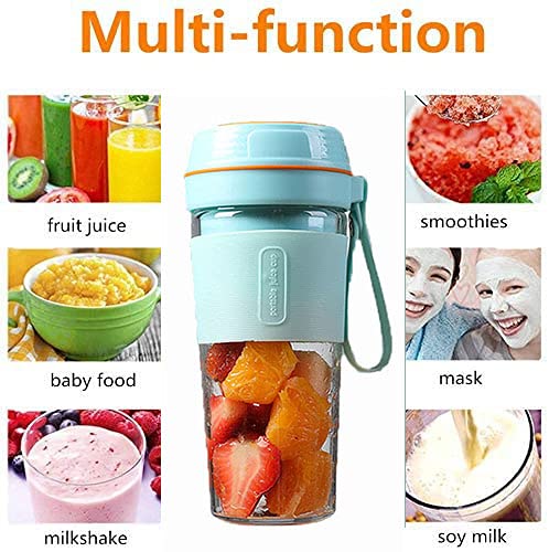 NB Portable Blender USB Rechargeable,Mini Blender For Shake and Smoothies,Travel Blender Portable Juicer, Made with BPA-Free Material,10 oz(Blue)