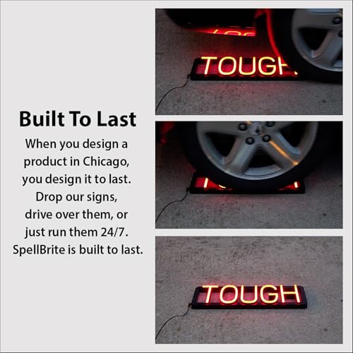 SpellBrite ABIERTO 24 HORAS Sign for Businesses | Abierto-Related Signs with Neon Look, White LED Light | 25.2" x 23.8"