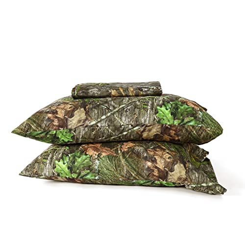 VISI-ONE Microfiber Obsession NWTF 4 PC Camo Bedding Set - Lightweight Camouflage Sheets with Pillow Cases β Rustic & Hunting Bed Sheet Set with Deep Pocket Fitted Sheet - Full
