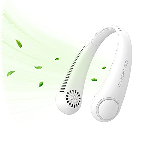 ErjeeNai Portable Neck Fan,Hanging Neck Bladeless Fan,USB Rechargeable Personal Fan,3 Speeds Silent 360° Cooling Tuyere Layout,Fast Charging and Long Battery Life,Keeping the Neck Cool at All Times