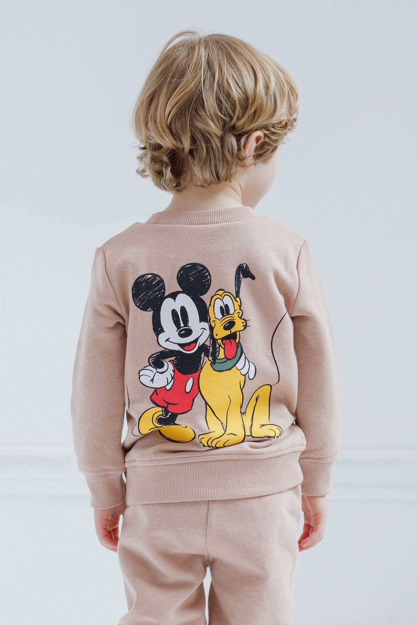 Disney Mickey Mouse Newborn Baby Boys Fleece Sweatshirt and Pants Set Brown 6-9 Months