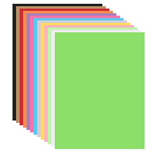 56 Sheets Colored Cardstock Construction Paper, 250gsm/92lb Card Stock Printed Paper Assorted Colors Construction Paper for Card Making, Scrapbooking, Craft