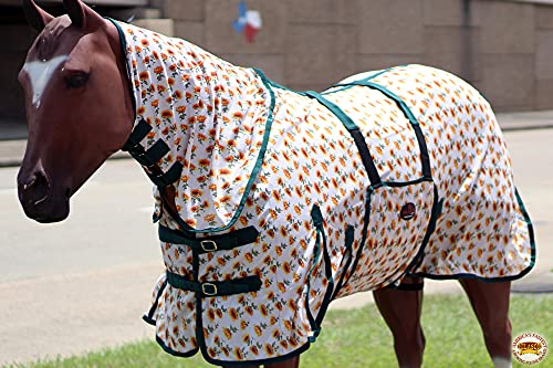 HILASON 78 Inches Horse Fly Sheet Ultra Violet Rays Protect Mesh Bug Mosquito Summer Spring | Fly Sheet | Horse Turnout Sheet | Fly Sheet for Horses | Bug and Mosquito Protection | Fly Sheet for Horse