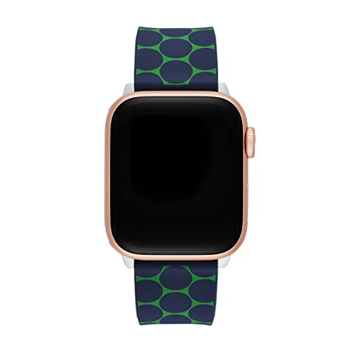 Kate Spade New York women's blue silicone band for apple watch®, 38/40/41mm and 42/44/45/49mm (Model: KSS0162E)