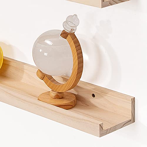 MBYD 24 Inch Floating Shelves Natural Wood Set of 3, Wall Mount Picture Ledge Wooden Wall Shelf for Home Decoration for Bedroom, Living Room, Office, Kitchen, 3 Same Dimensions