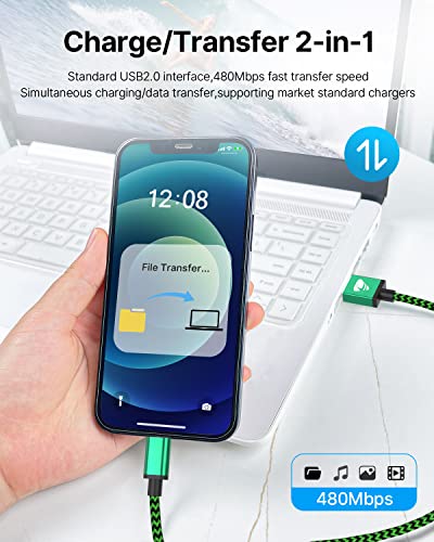 iPhone Charger Cord 3ft 3Pack MFi Certified Lightning Cable Fast Charging Nylon Braided Phone Charger Cable Compatible with iPhone 14 13 Pro 12 Pro 11 Pro Xs Max Xr 8 7Plus SE