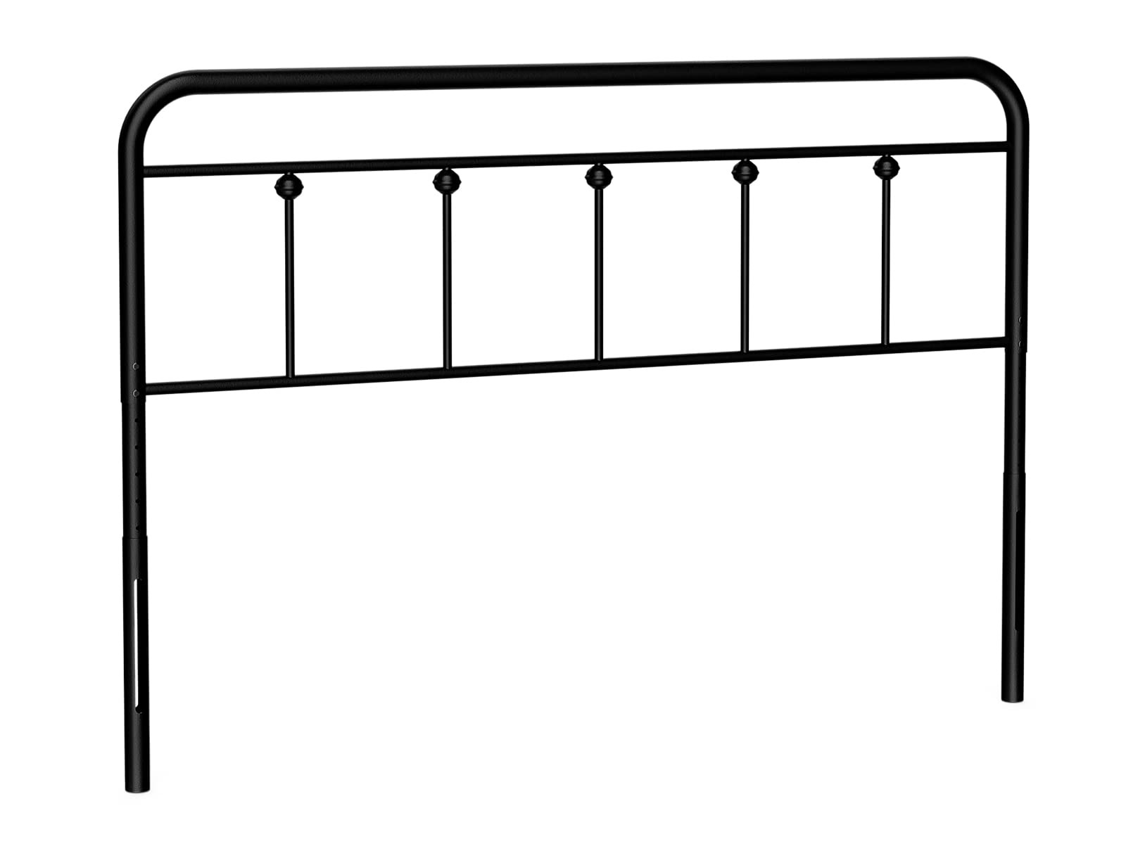 IKIFLY Metal Queen Size Headboard, Adjustable Height, Farmhouse Victorian Style, Easy Assembly, Steel Headboard Only for Bedroom, Black
