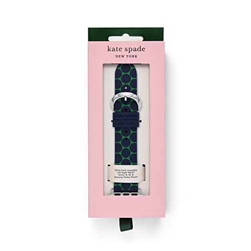 Kate Spade New York women's blue silicone band for apple watch®, 38/40/41mm and 42/44/45/49mm (Model: KSS0162E)