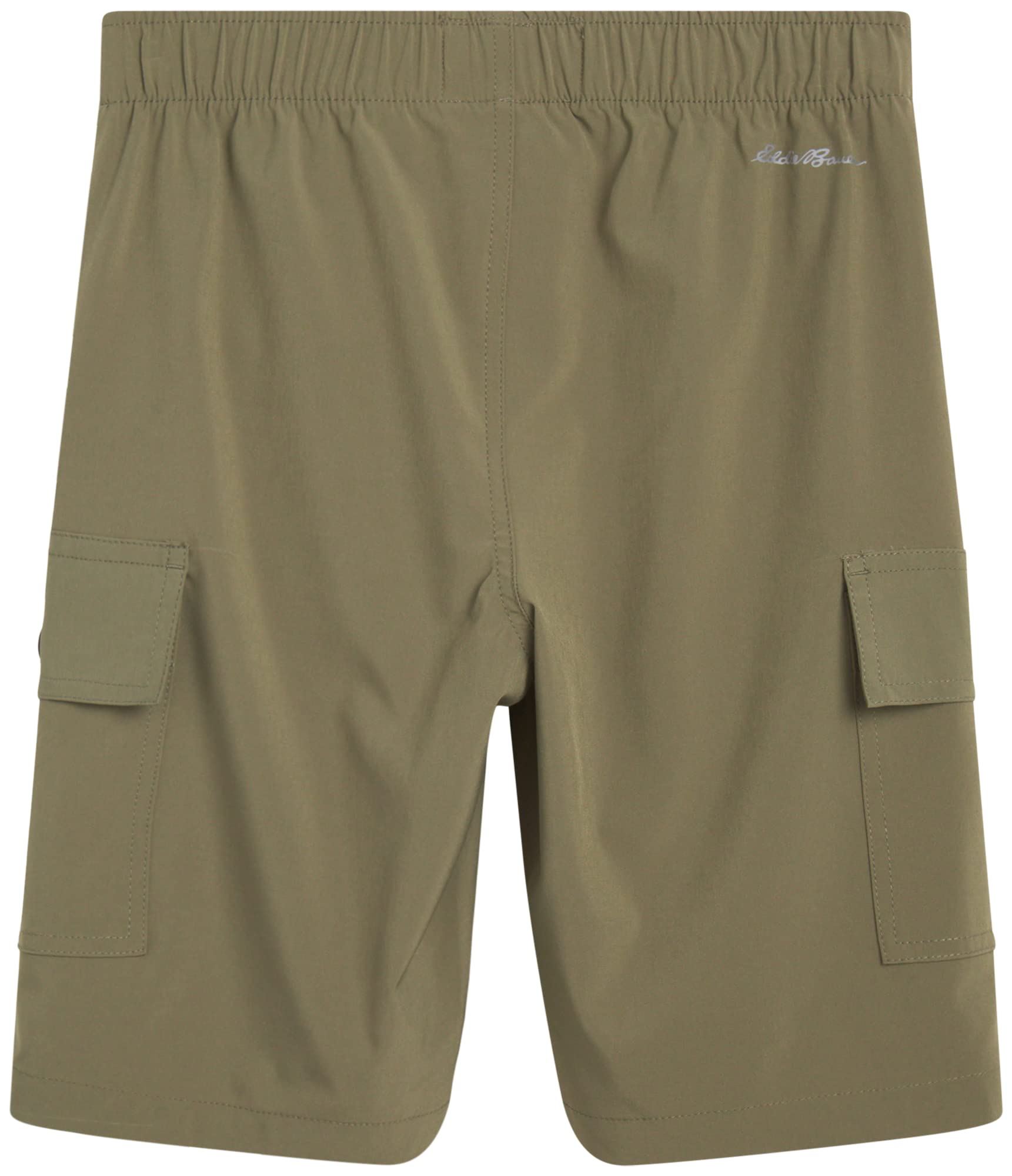 Eddie Bauer Boys' Shorts - Stretch Fit Pull On Cargo Tech Shorts for Boys (4-20), Size 7, Olive