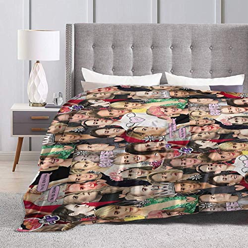 Sarah Paulson Collage Soft and Warm Fleece Throw Blanket for Camping Couch Cozy Plush Bed Blankets for Children and Adults