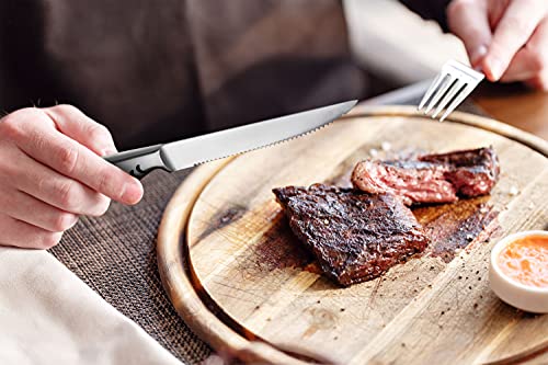 JXWING German High Carbon Stainless Steel Steak Knives, Premium 8-Piece Steak Knife Set
