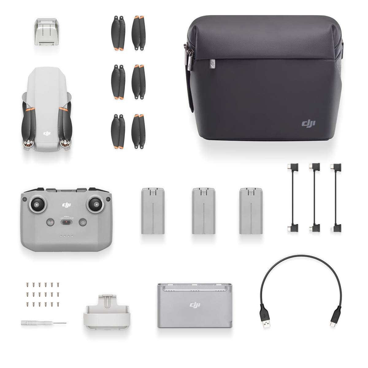 DJI Mini 2 SE Fly More Combo, Mini Drone with 10km Video Transmission, 3 Batteries for 93 Mins Max Flight Time, Under 249 g, QHD Video, Auto Return to Home, QuickShots, Drone with Camera for Beginners