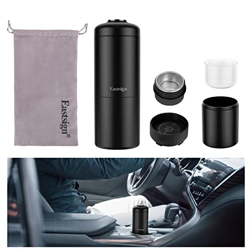 Eastsign Manual Espresso, Portable Espresso Machine, Compatible Ground Coffee, Hand Coffee Maker, Travel Gadgets, Manually Operated, Perfect for Camping, Hiking…