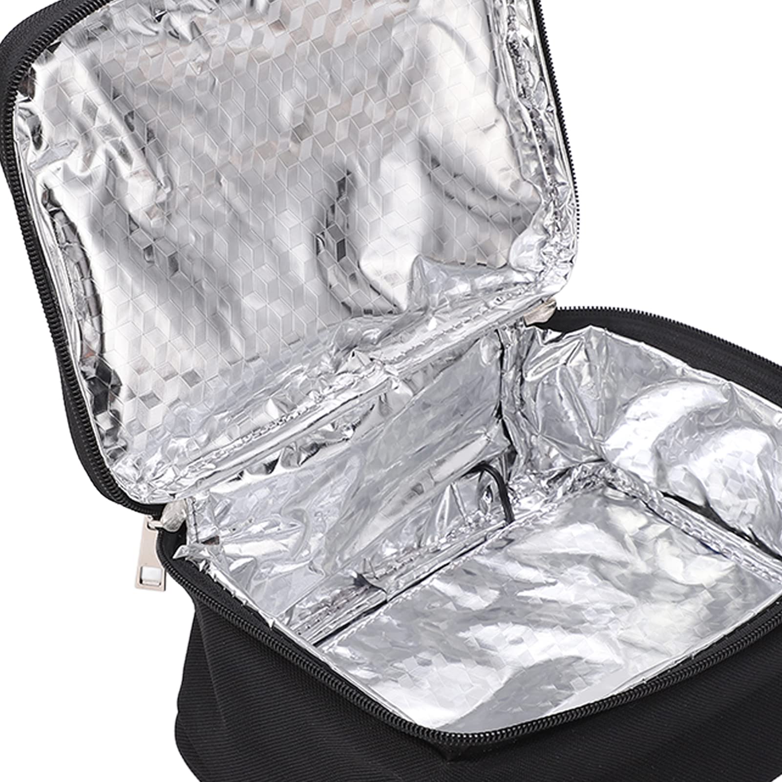 Mini Portable Oven, Waterproof Car Food Warmer, Aluminum Film Liner Electric Lunch Box with USB Plug and 2 Heating Methods, for Work
