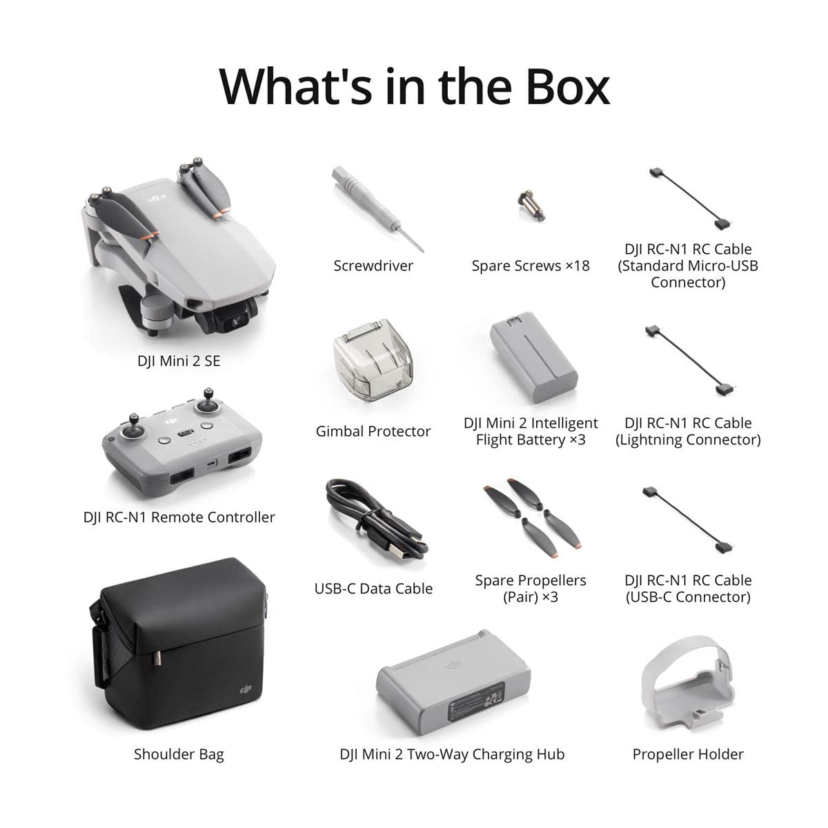 DJI Mini 2 SE Fly More Combo, Mini Drone with 10km Video Transmission, 3 Batteries for 93 Mins Max Flight Time, Under 249 g, QHD Video, Auto Return to Home, QuickShots, Drone with Camera for Beginners