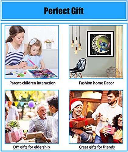 eniref 5D Diamond Painting Kits for Adults Kids,Diamond Painting Stitch Full Drill Gem Paint with Diamonds,Diamond Dots Arts Craft for Home Wall Decor 13.7x13.7Inch