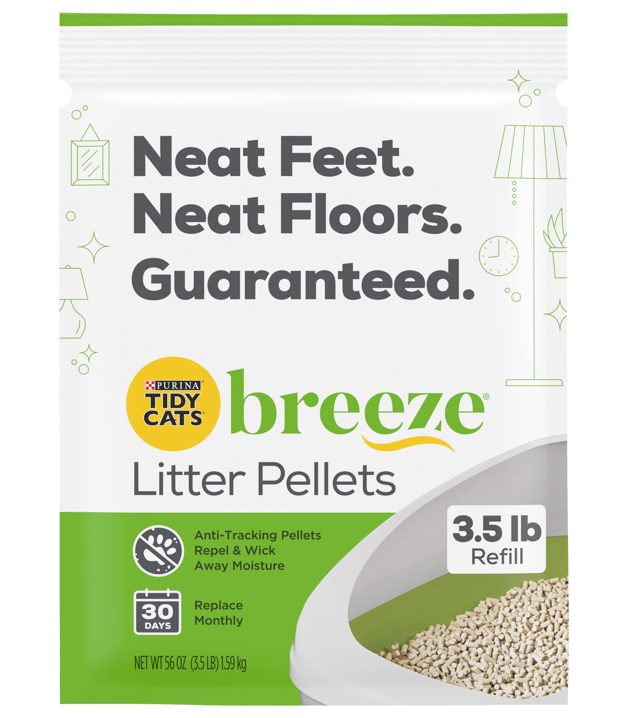 Tidy Cats Breeze Cat Litter Pellets Refill, 3.5 lbs. (Pack of 3)