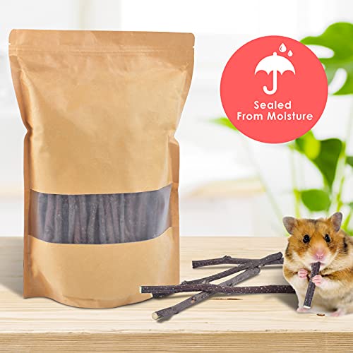 ERKOON 300g or 500g Natural Apple Sticks Small Animals Molar Chew Toys Apple Branch Chew Treats for Hamster Rabbit Chinchilla Bunny Guinea Pig Squirrel
