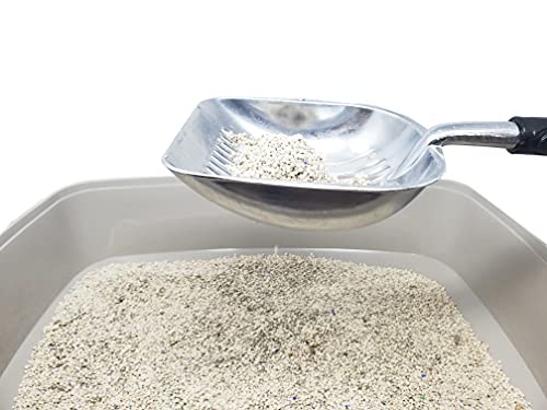 Moonshuttle Metal Cat Litter Scoop, Durable, Works with All Type of Cat Litter, Ergonomically Designed Handle