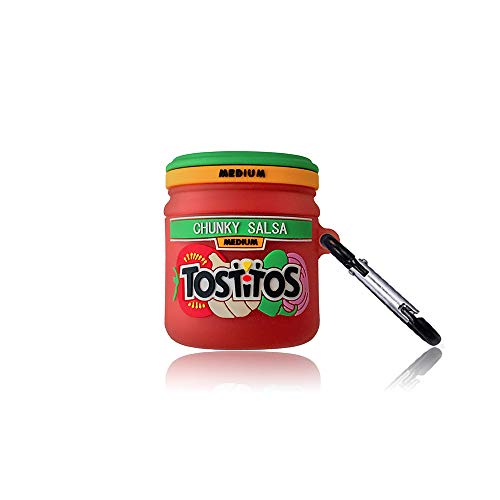 UB Tengin Case for AirPods 1&2, 3D Cute Cartoon Funny Cover Food Drink Bottle Soft Silicone Design,Accessories with Keychain,for Girls Boys Teens Kids Dedicated AirPods Case (tostitos)