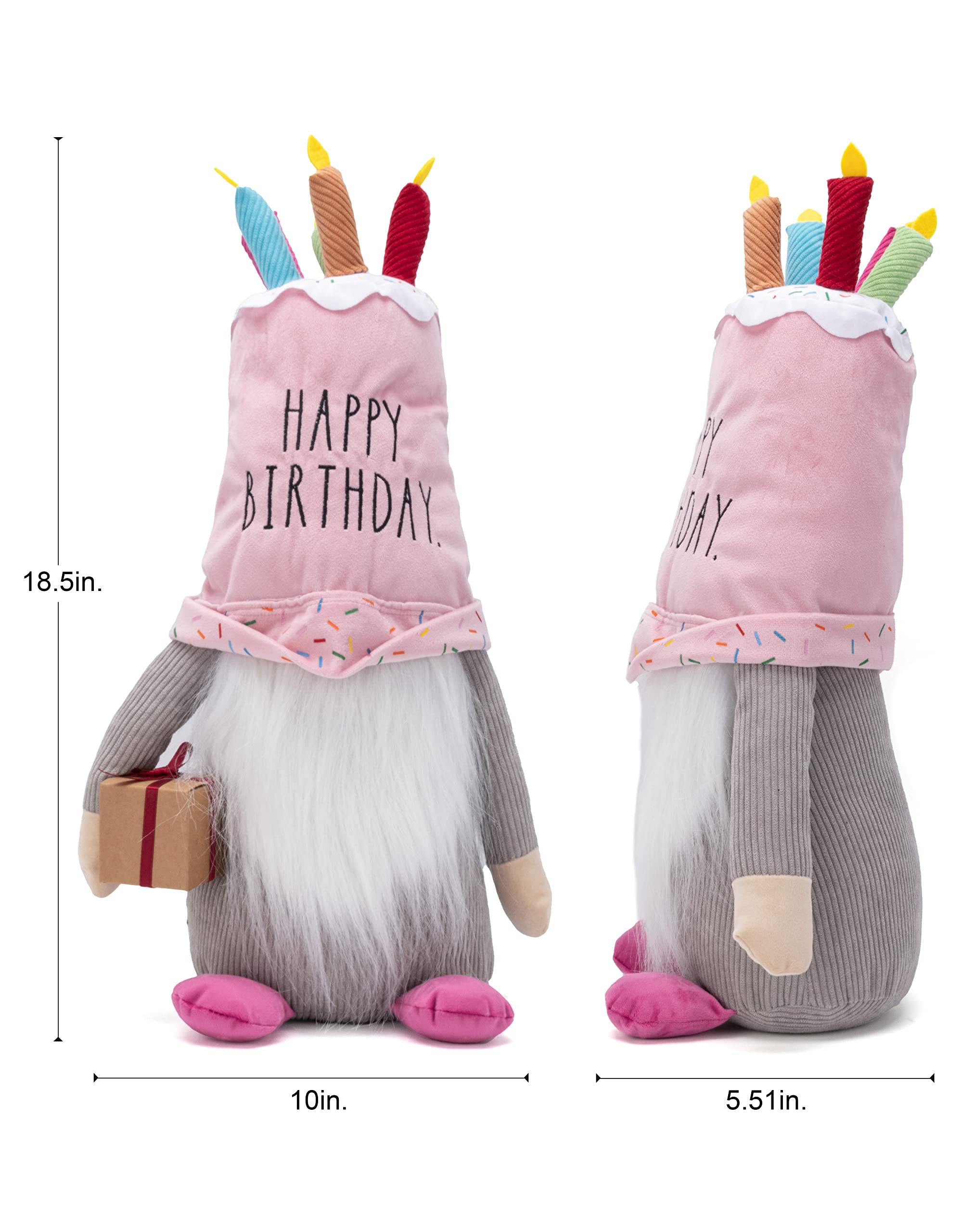 Rae Dunn Kitchen Gnome - Home Decor Decorations - Scandinavian/Swedish/Nordic Tomte Nisse Plush Figurine - 19" Elf with Beard Ornament for Shelf, Table, Desk Décor (Pride (Valentine Gnome))