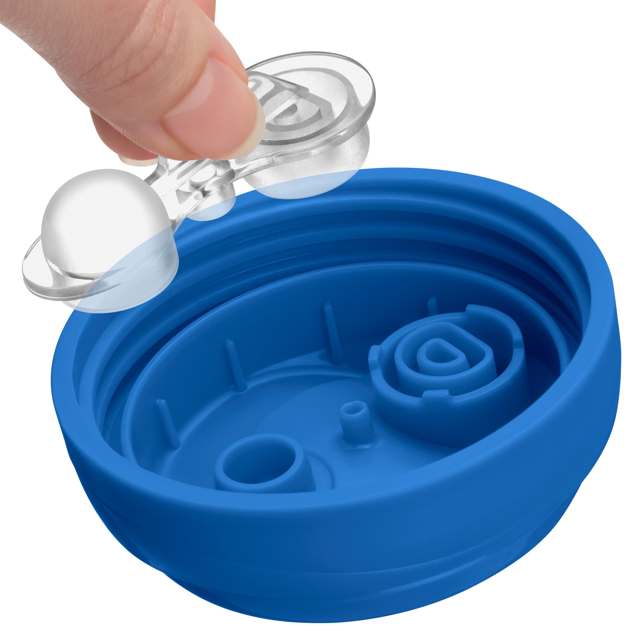 Chicco Double-Wall Insulated Sippy Cup with Bite-Proof Rim Spout and Spill-Free Lid 9oz.| Top-Rack Dishwasher Safe | Easy to Hold Ergonomic Indents | Blue/Teal Ombre, 2pk | 12+ Months