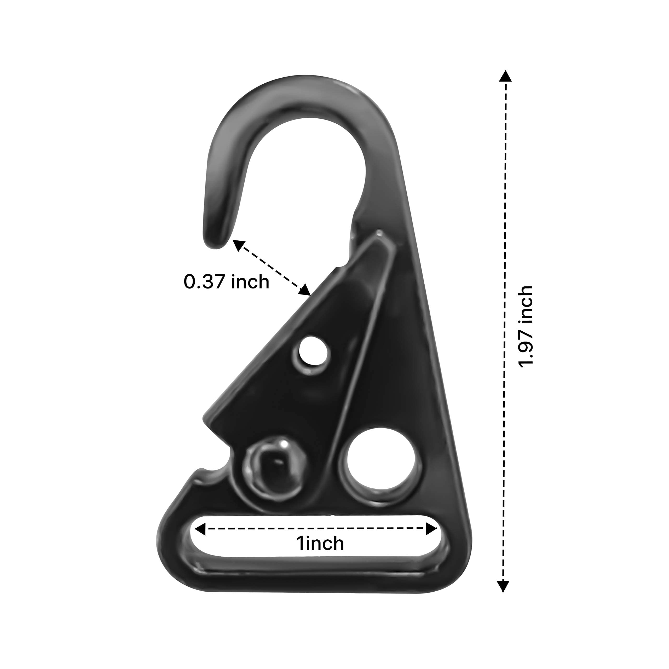 GearHill Metal Rifle Sling Clips, Snap Hooks Heavy Duty HK Clips Tactical Universal Clip for Rifle Paracord Clips