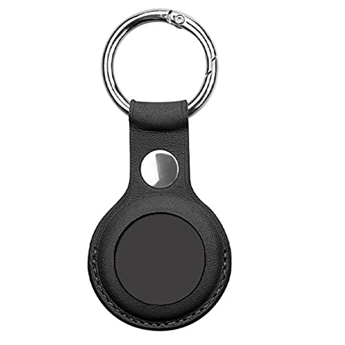 ACCREW Leather Case for Apple AirTags 2021, Protective AirTag Finder Holder Cover with Anti-Lost Keychain Portable, 【Premium PU Leather】 Scratch Resistant Airtags Case for Keys/Liner/Bags/Backpacks