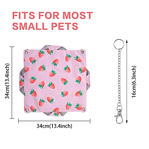 Skyeasure Small Animal Hammock, Pet Hanging Hammock, Pet Guinea Pig Rat Cage Hammock Soft Bunkbed Hanging Bed Napping Bed Sleep Nap Sack for Ferret Hamster Chinchilla Squirrel