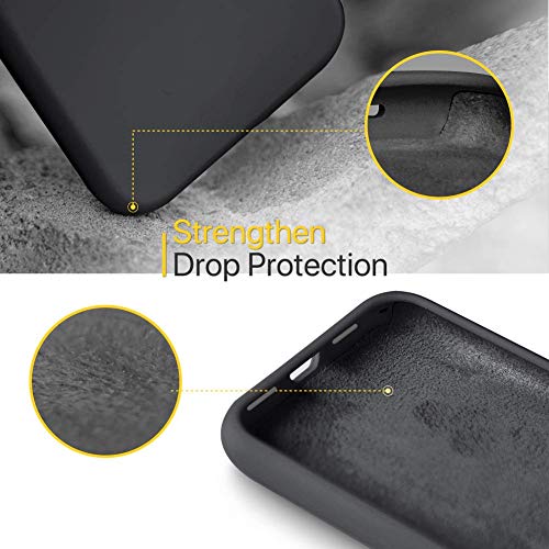 Miracase Liquid Silicone Cases Compatible with iPhone 11 6.1 inch(2019) and Airpods Pro(Black)