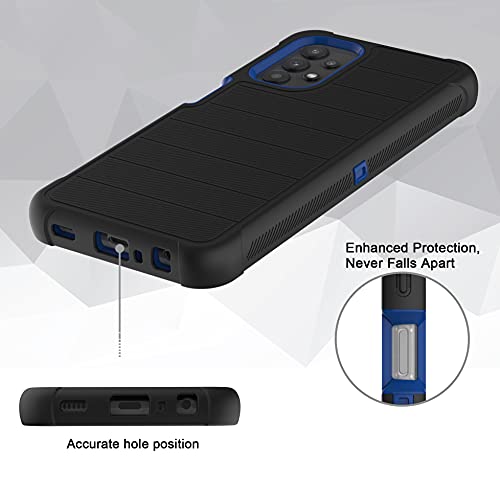 Leptech for Galaxy A32 5G Case with Soft TPU Screen Protector, [Holster Series] Full Body Heavy Duty Armor Protective Phone Cover with Kickstand Belt Clip Case for Samsung Galaxy A32 5G 6.5" (Black)