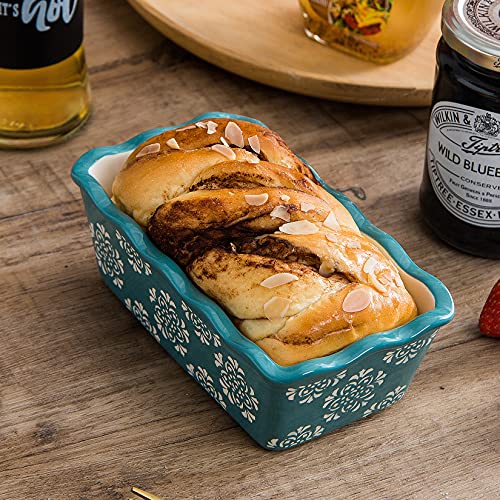 Original Heart Loaf Pan Ceramic Bread Pan, 4pcs Mini Loaf Baking Pans, Mini Loaf Pans for Baking Bread, Nonstick Bread Loaf pan, 6inch Meatloaf Pan, Baking Pans for Kitchen