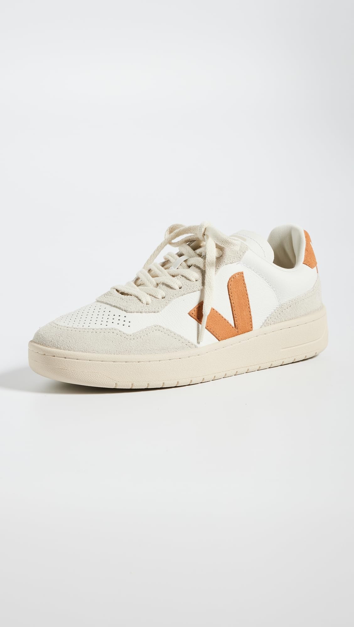 Veja Women's V-90 Sneakers, Extra White Umber, 10 Medium US