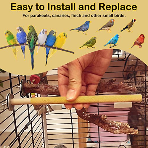 S&X Sand Perch Covers for Parakeets Canaries Finches & Other Small Birds, 6-Pack Bird Perch Covers Sandpaper