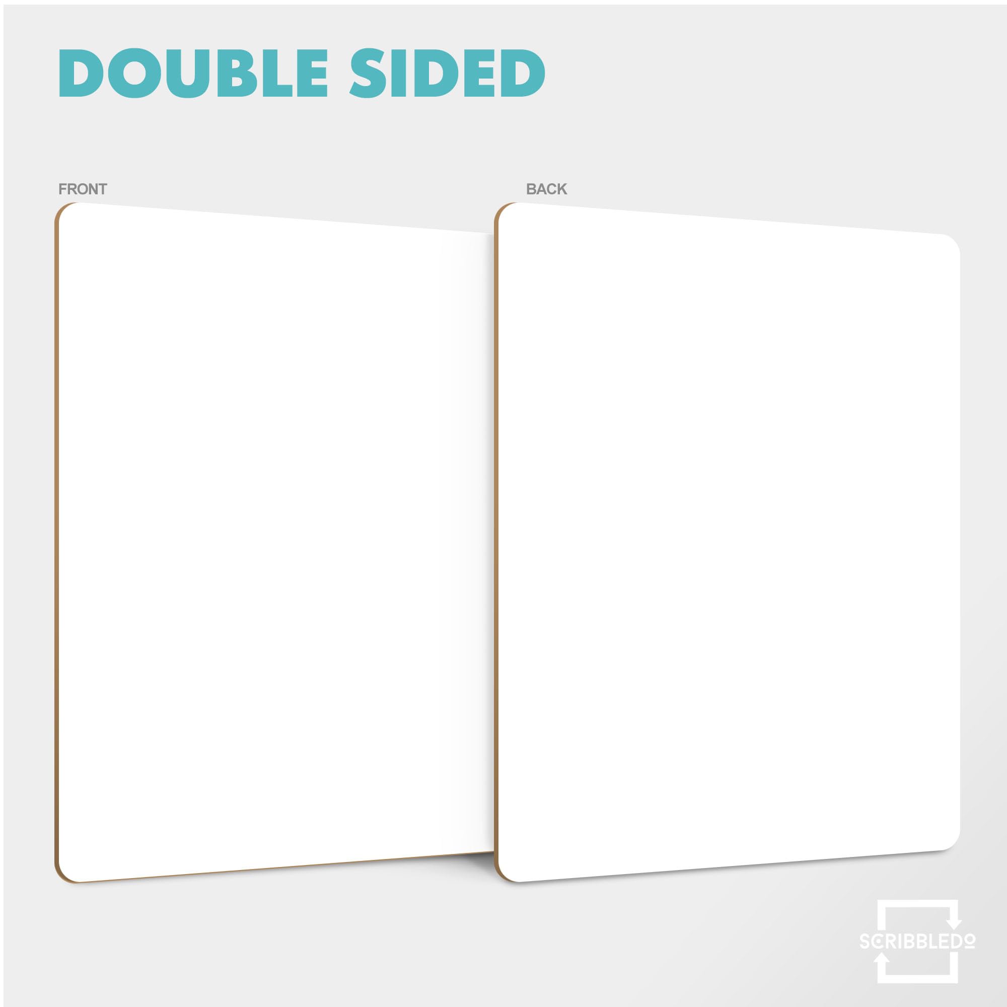 SCRIBBLEDO 2 Pack Small White Board Dry Erase Mini Whiteboard 9x12 Inch Small Dry Erase Board Marker Board Dry Erase Lapboards Handheld Personal White Boards for Students Small Whiteboard