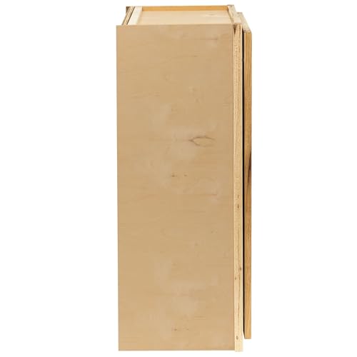 Quicklock RTA (Ready-to-Assemble) 30" Tall Wall Kitchen Cabinets - Shaker Style | 100% Hardwood | Made in America | Soft Close Hardware (Rustic Hickory, 12" D x 24" W x 30" H)